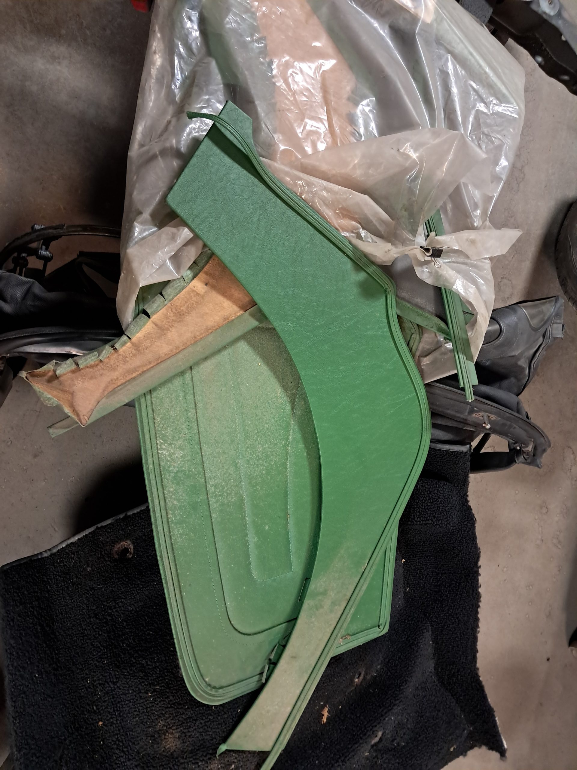 MGTD green interior panel kit NOS – Nashville British Car Club